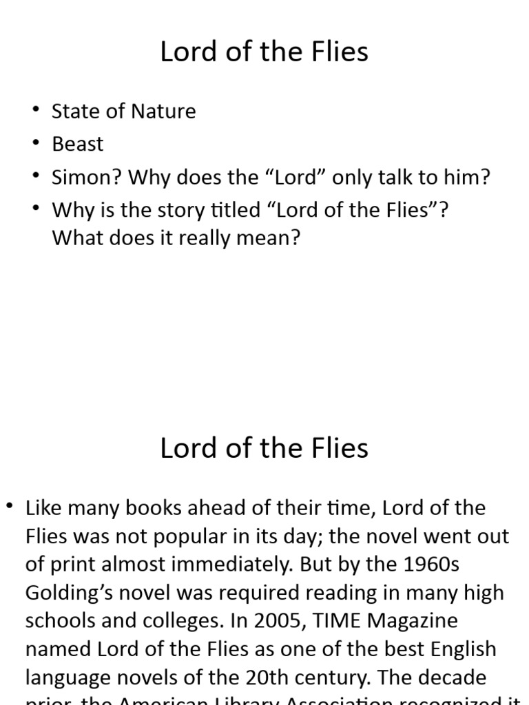 Lord of The Flies | PDF | Dystopia