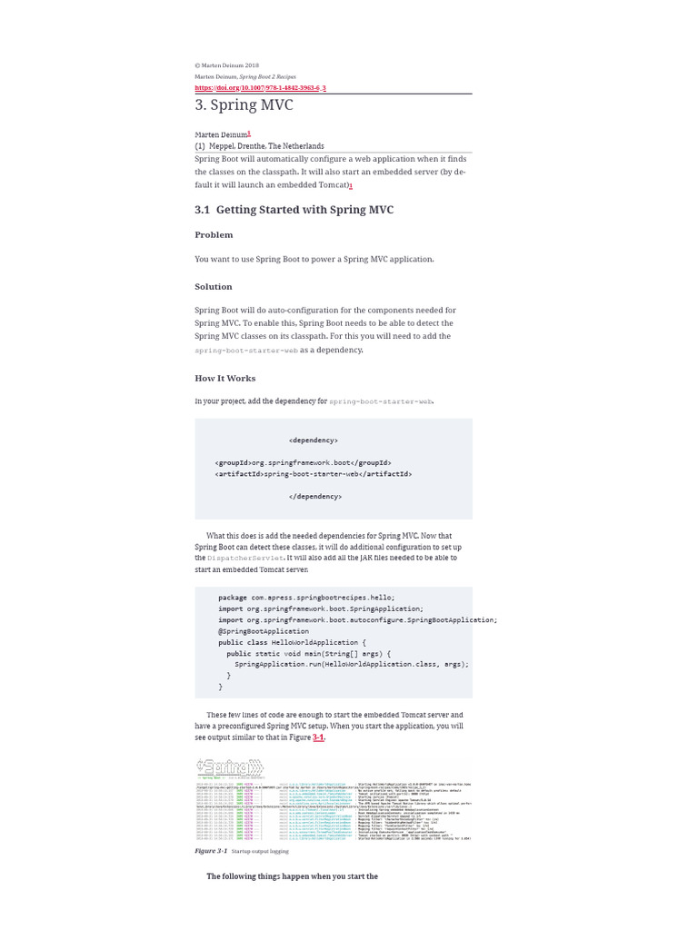 Spring Mvc Spring Boot 2 Recipes A Problem Solution Approach Pdf