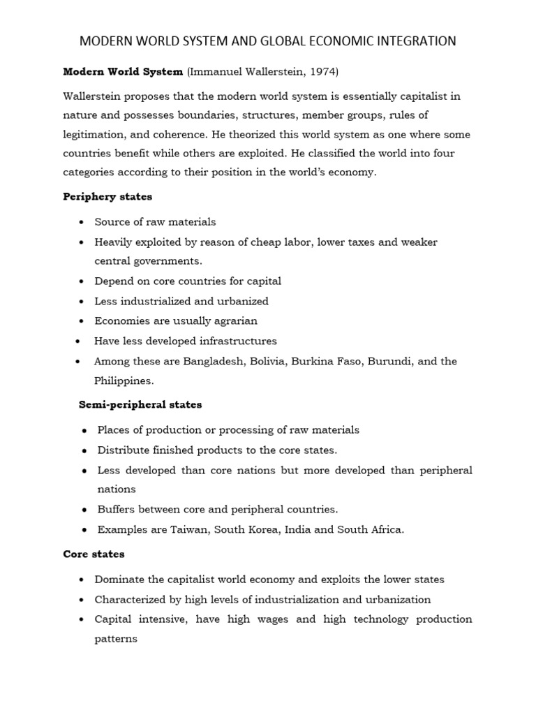 Modern World Systems | PDF