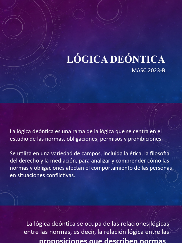 Lógica Deóntica en Mediación | PDF | Mediación | Lógica