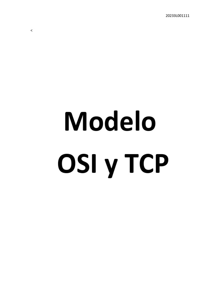 Modelo OSI y TCP 2 | PDF