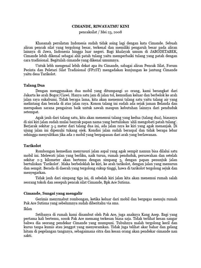 CIMANDE, Riwayatmu Kini ..... | PDF