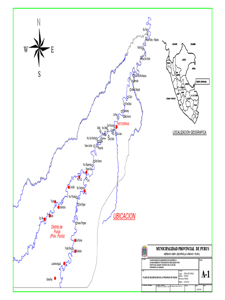 Mapa y Ubicación de la Provincia de Purús | PDF