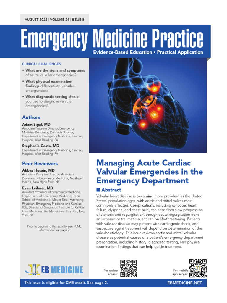 Acute Cardiac Valvular Emergencies Guide | PDF | Heart | Heart Valve