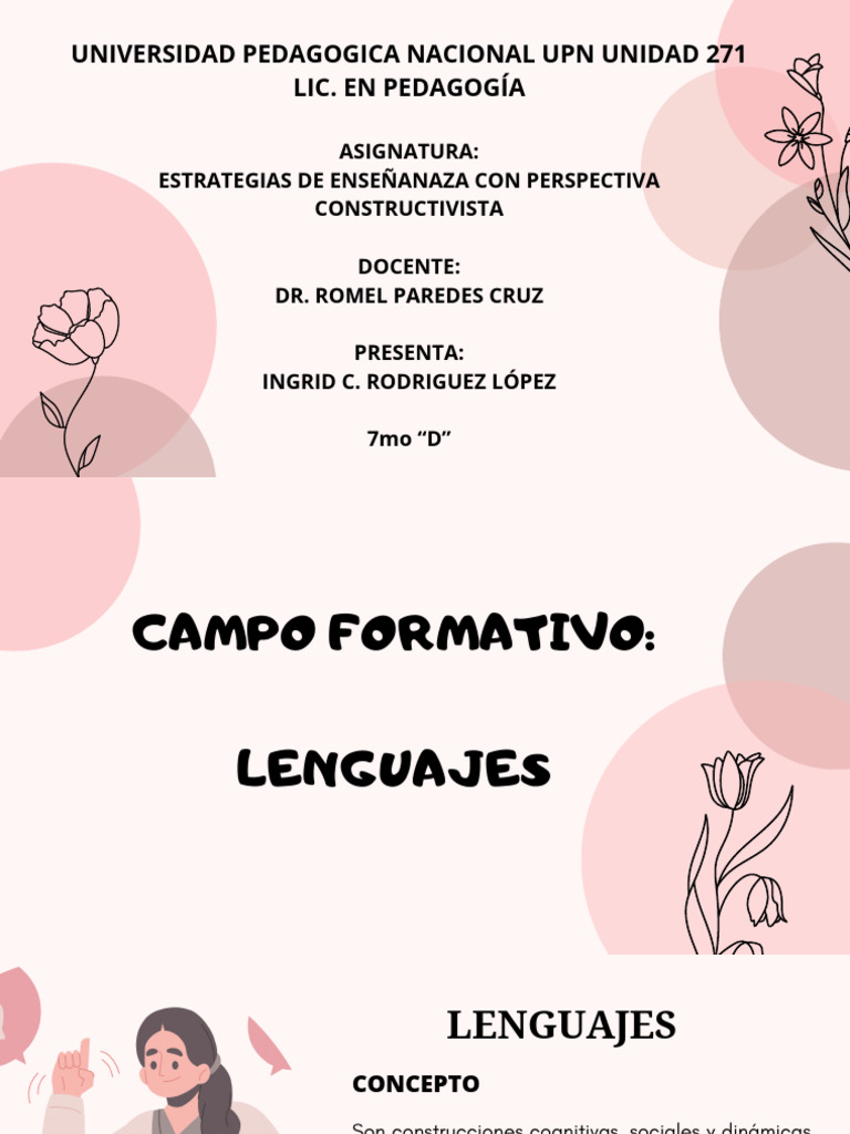 Campo Formativo Lenguaje | PDF | Aprendizaje | Maestros