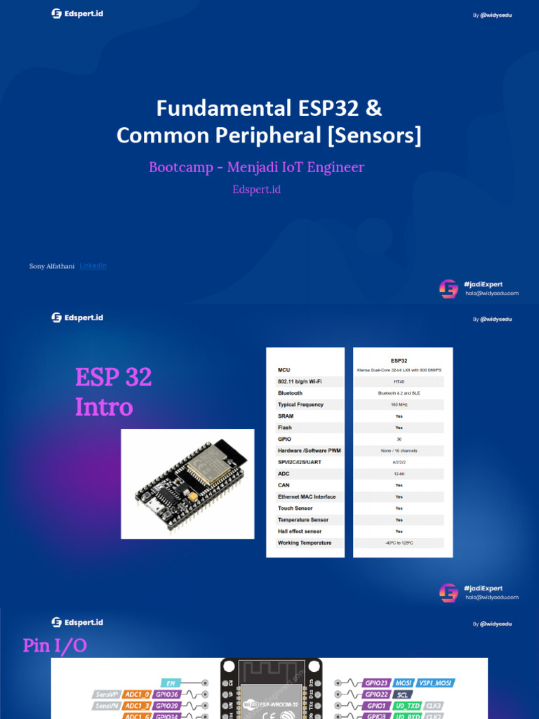 Fundamental ESP32 & Common Peripheral (Sensors) - Batch#15 | PDF