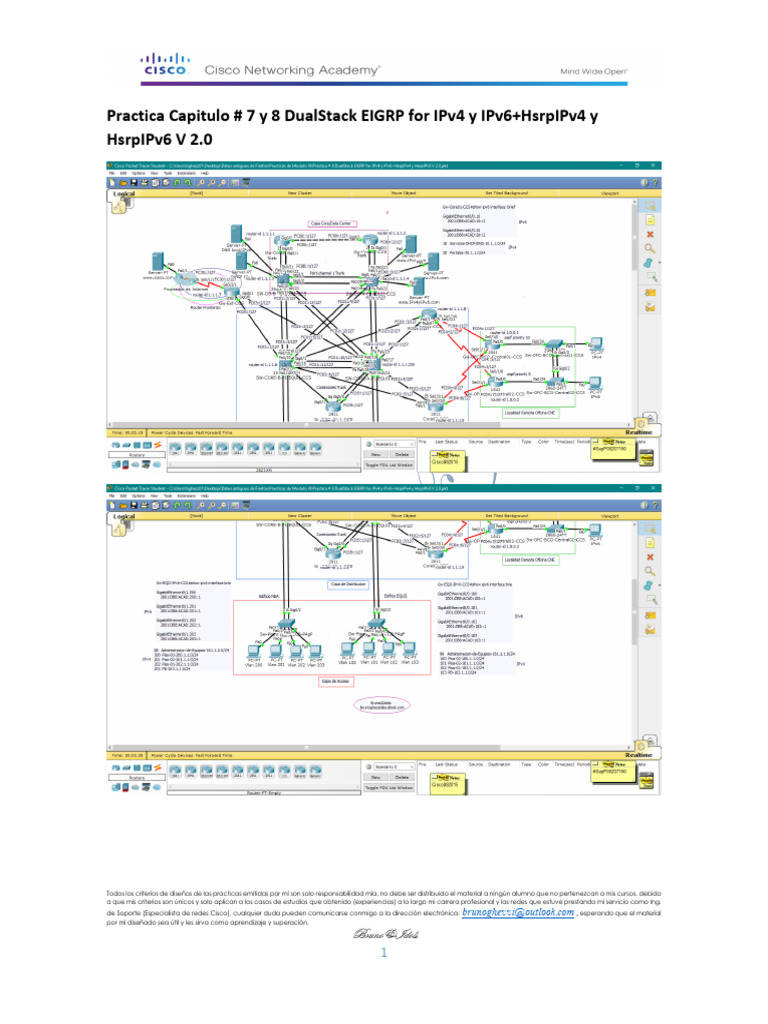 Configuración Dual Stack EIGRP IPv4/IPv6 | PDF