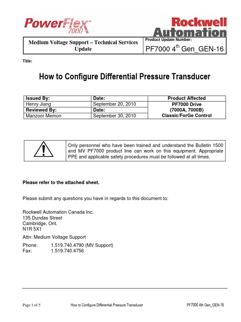 Callibration Air Pressure sensorPF7000 | PDF