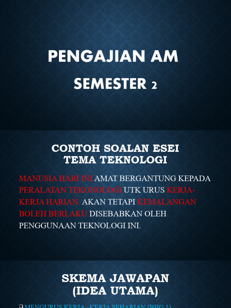 Pengajian Am Esei Sem 2 | PDF