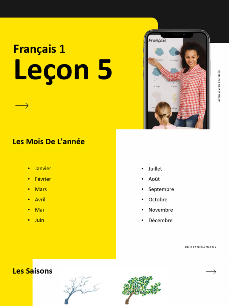 Français 1 - Leçon 5 | PDF