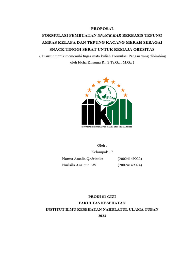 Proposal Formulasi Anti & Tika | PDF