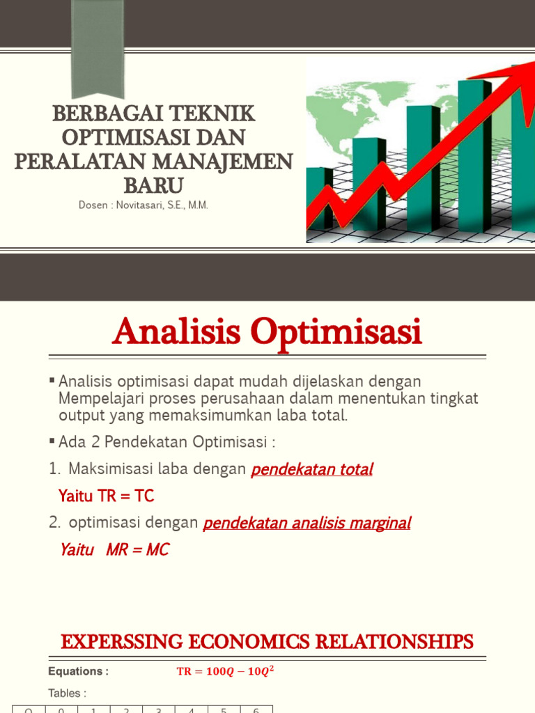 Chapter 2. Teknik Optimasi | PDF