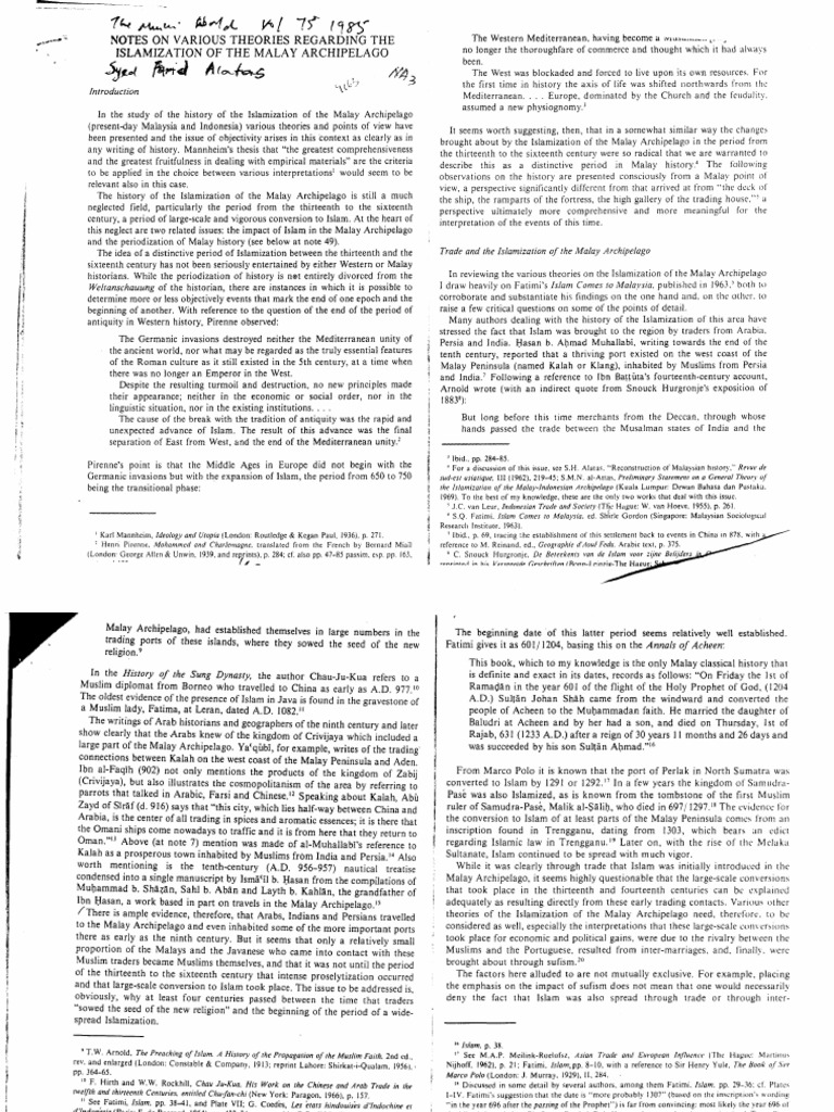 Alatas - Syed Farid Notes On Various Theories | PDF Alatas - Syed Farid Notes On Various Theories | PDF