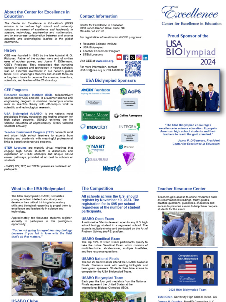 USABO Brochure | PDF