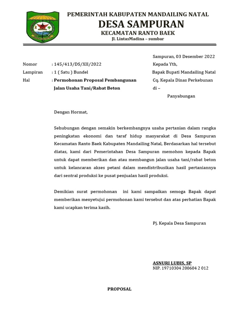 Proposal Rabat Beton Aek Jario | PDF | Griya & Taman | Sains & Matematika