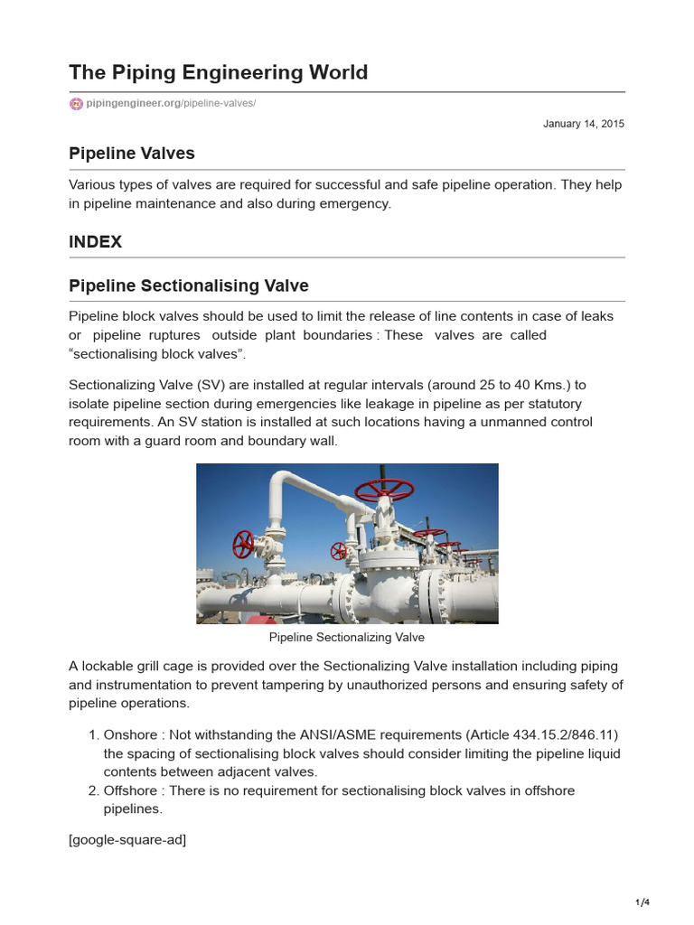 The Piping Engineering World | PDF | Valve | Pipeline Transport