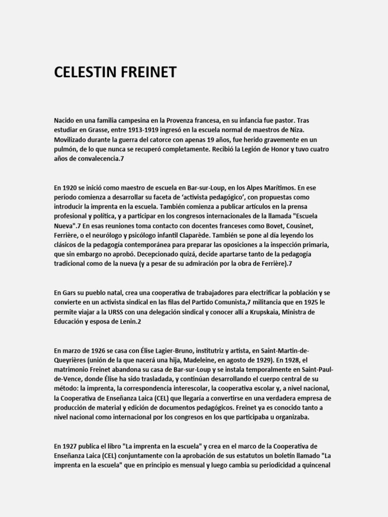 Celestin Freinet | PDF