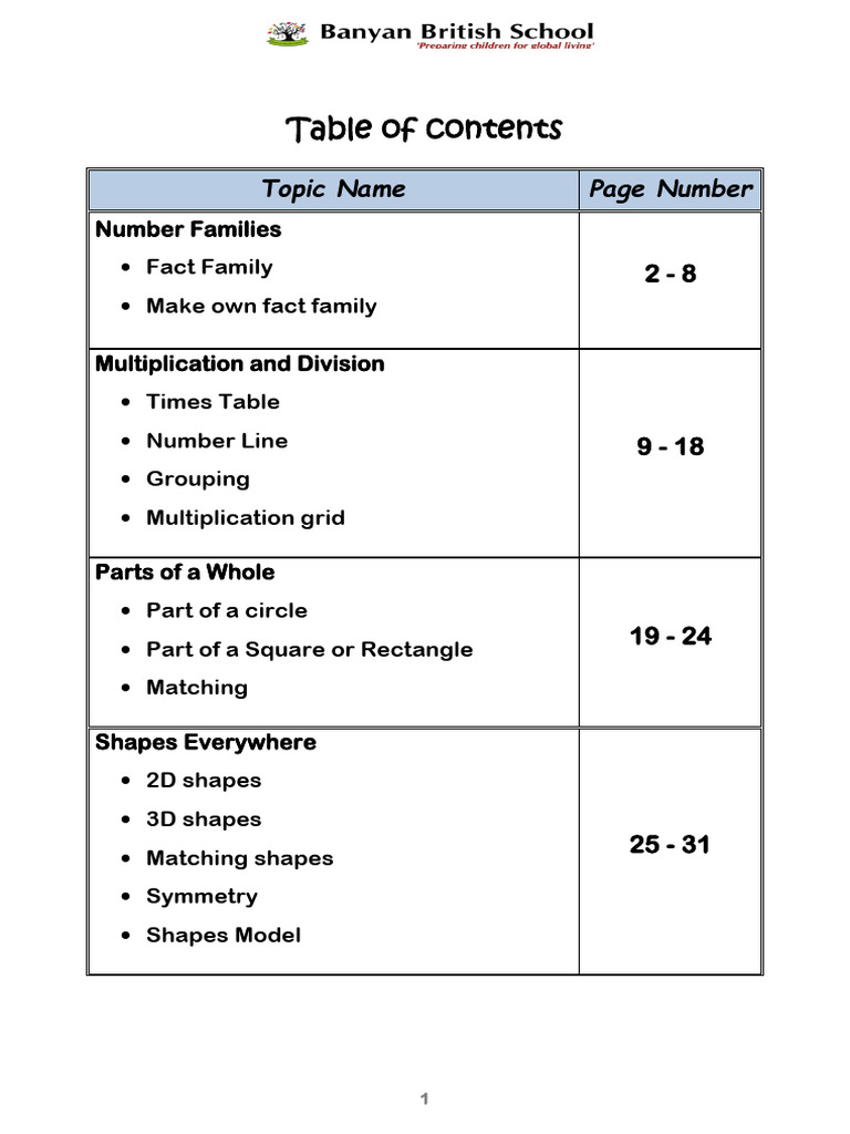 Class 2 Math Workbook 1 | PDF