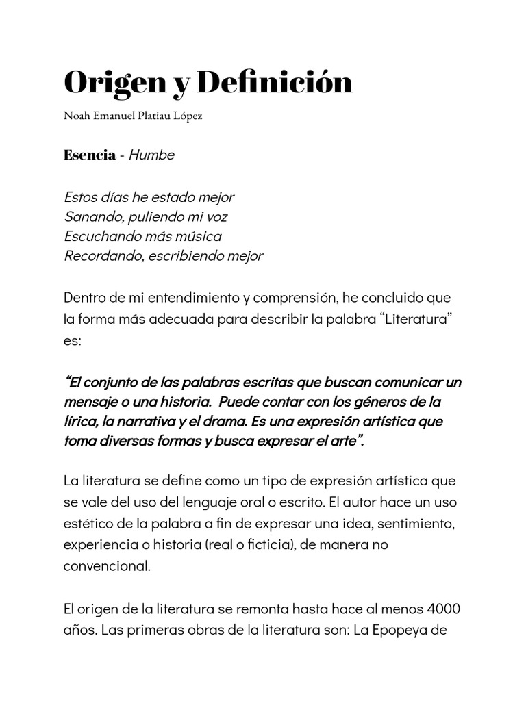 Origen y Definición | PDF