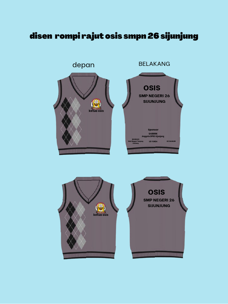 Disen Rompi Osis | PDF