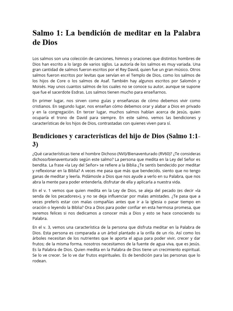 Salmo 1 | PDF