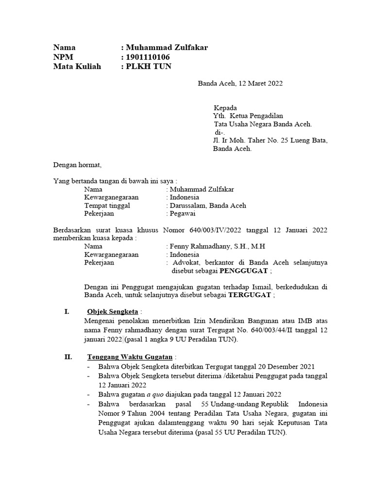 Muhammad Zulfakar - 1901110106 - PLKH TUN | PDF