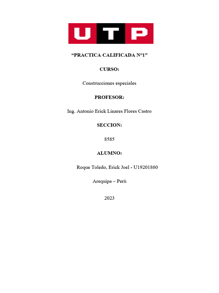 Practica Calificada N°1 | PDF