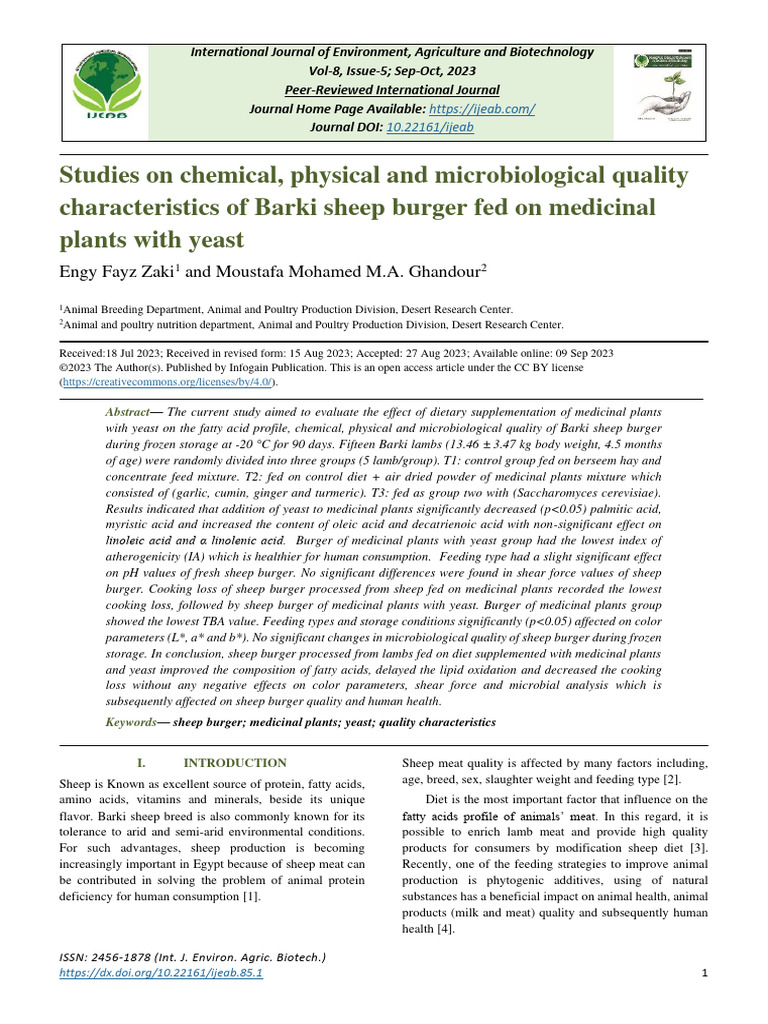 Studies On Chemical, Physical and Microbiological Quality ...