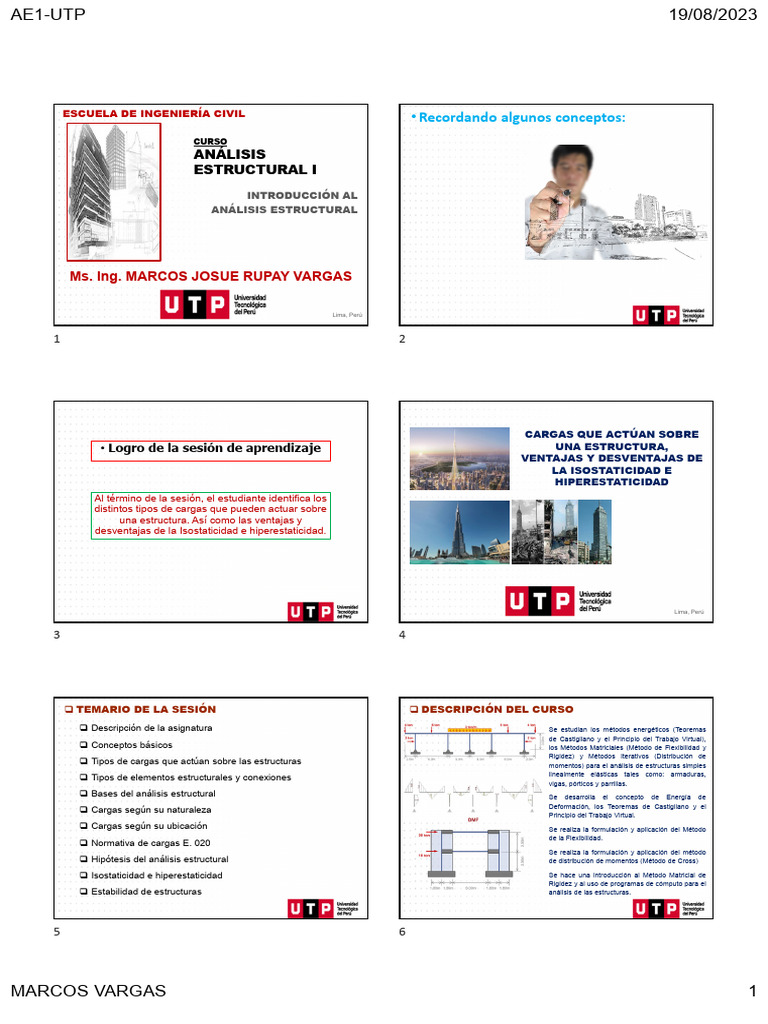 Ae1 - Semana 01 | PDF | Análisis estructural | Viga (Estructura)
