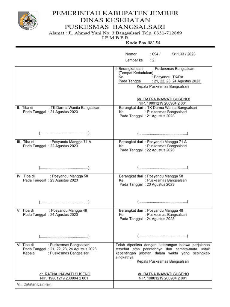 SPPD Lembar 2 SPPD Ifa | PDF