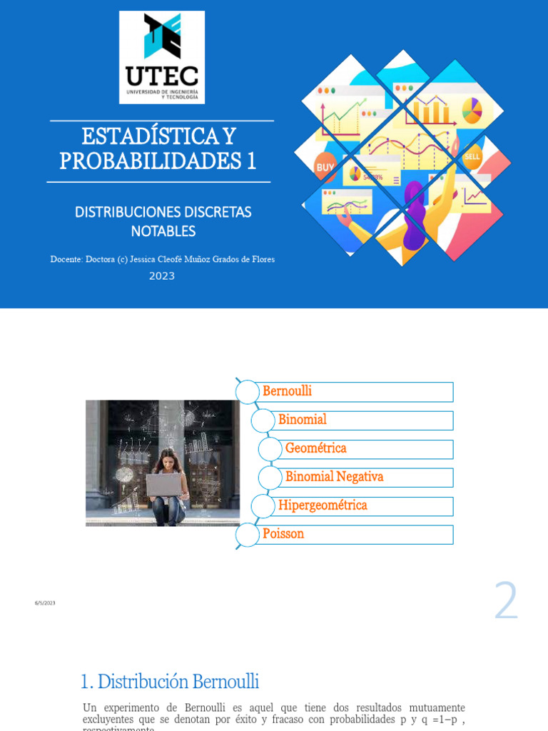 Va Discretas Notables 2023 | PDF | Probabilidad | Teoría estadística