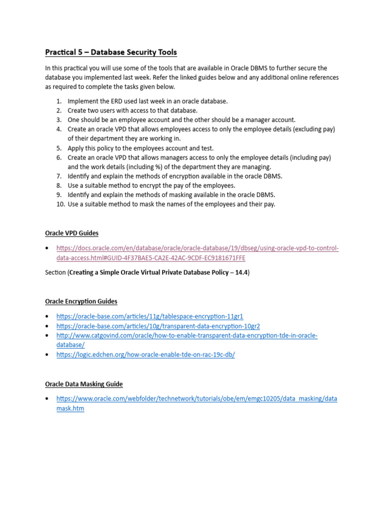 5 - DOSS LAB - Database Security Tools | PDF 5 - DOSS LAB - Database Security Tools | PDF