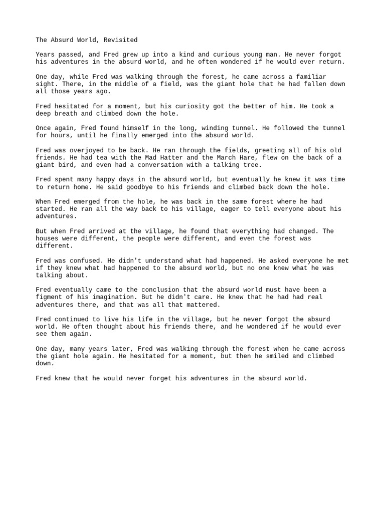 The Absurd World, Revisited | PDF