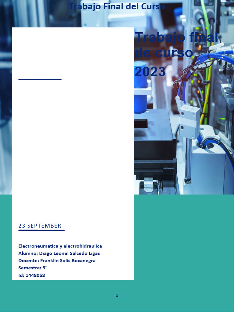 Trabajo Final de Curso Electroneumatica | PDF | Solenoide | Neumática