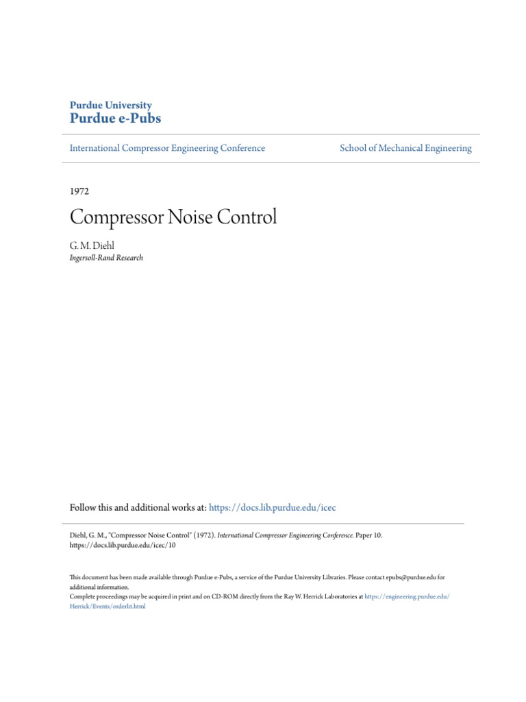 Compressor Noise Control | PDF