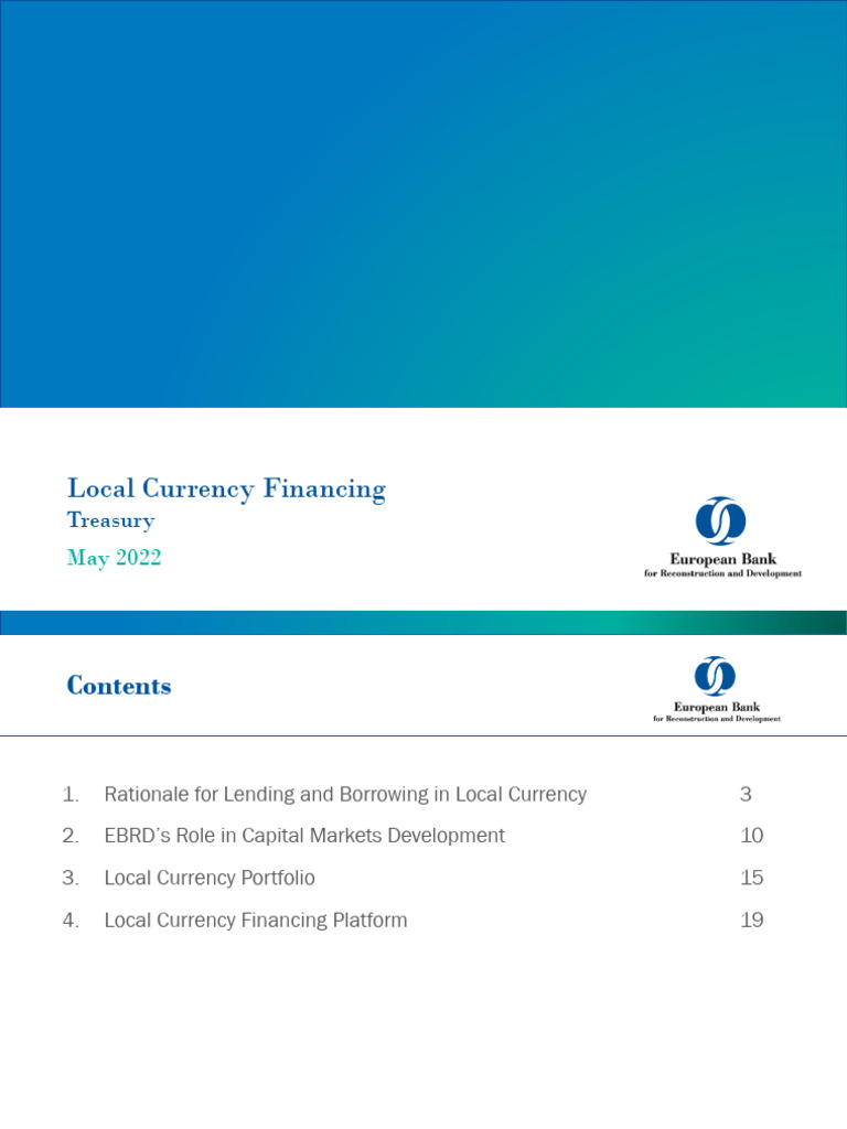 EBRD Local Currency Financing Overview | PDF