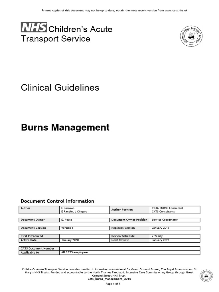 Guideline Burns | PDF | Burn | Injury