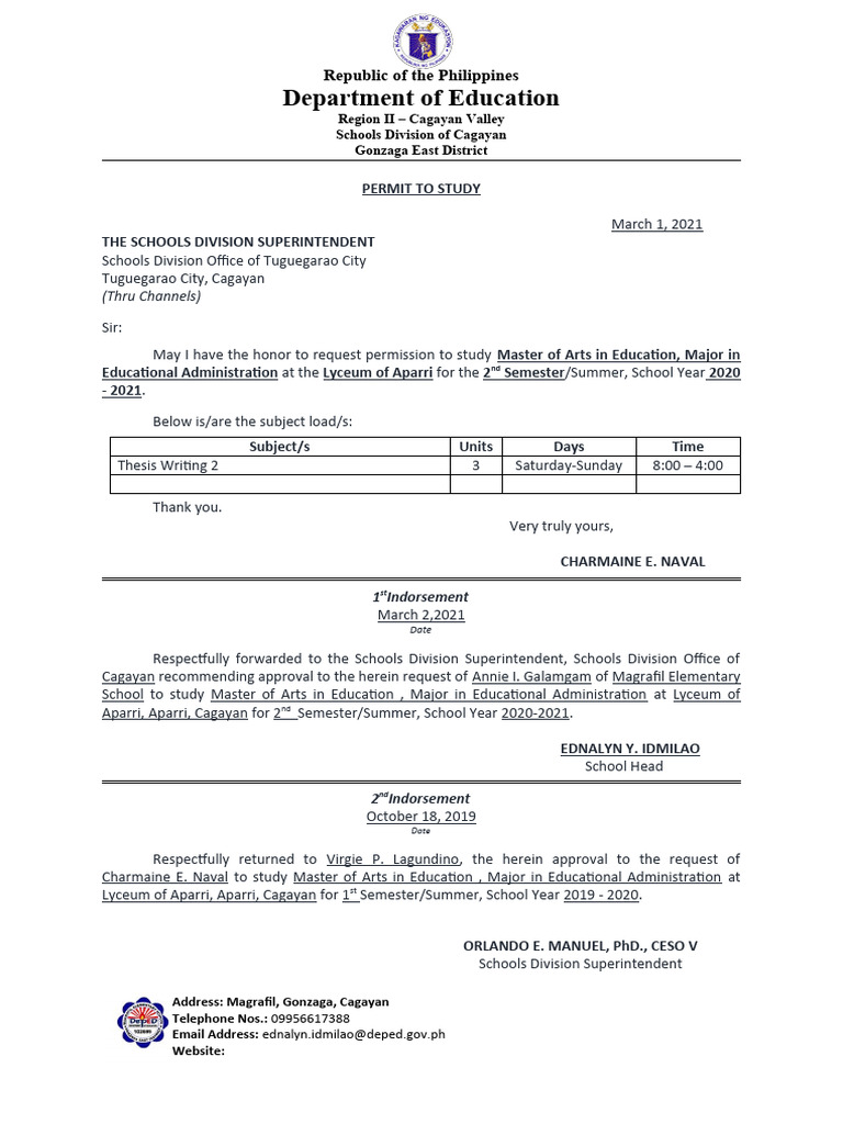 Permit To Study | PDF | Qualifications | Vocational Education