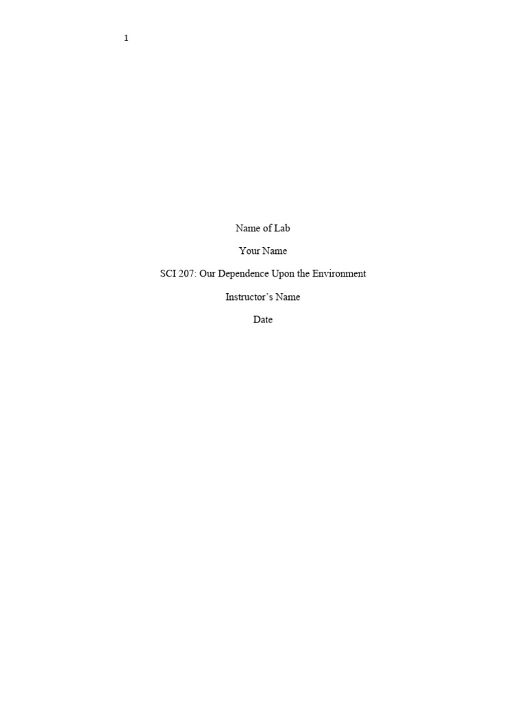 Lab Report Template | PDF