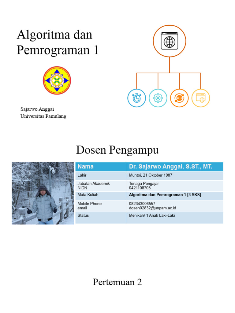 Pertemuan 2 - Algoritma Dan Pemrograman 1 | PDF