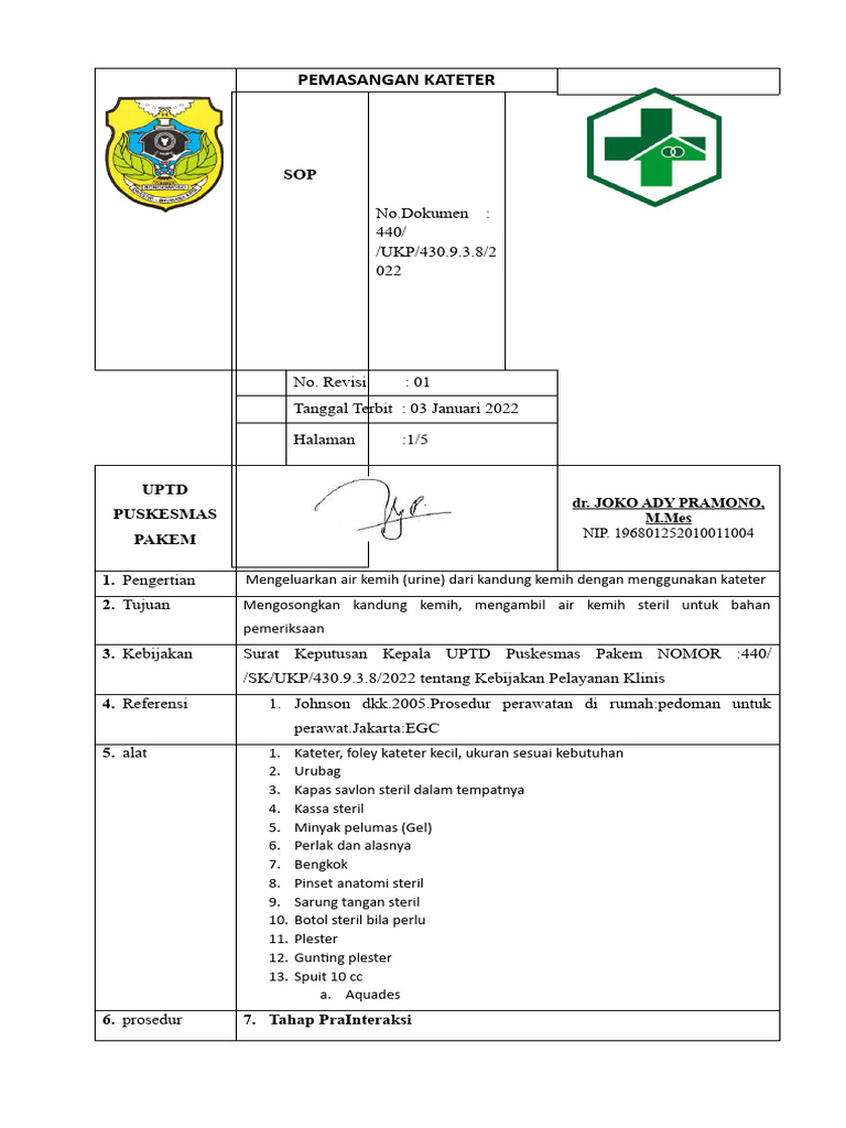 Sop Pasang Kateter | PDF