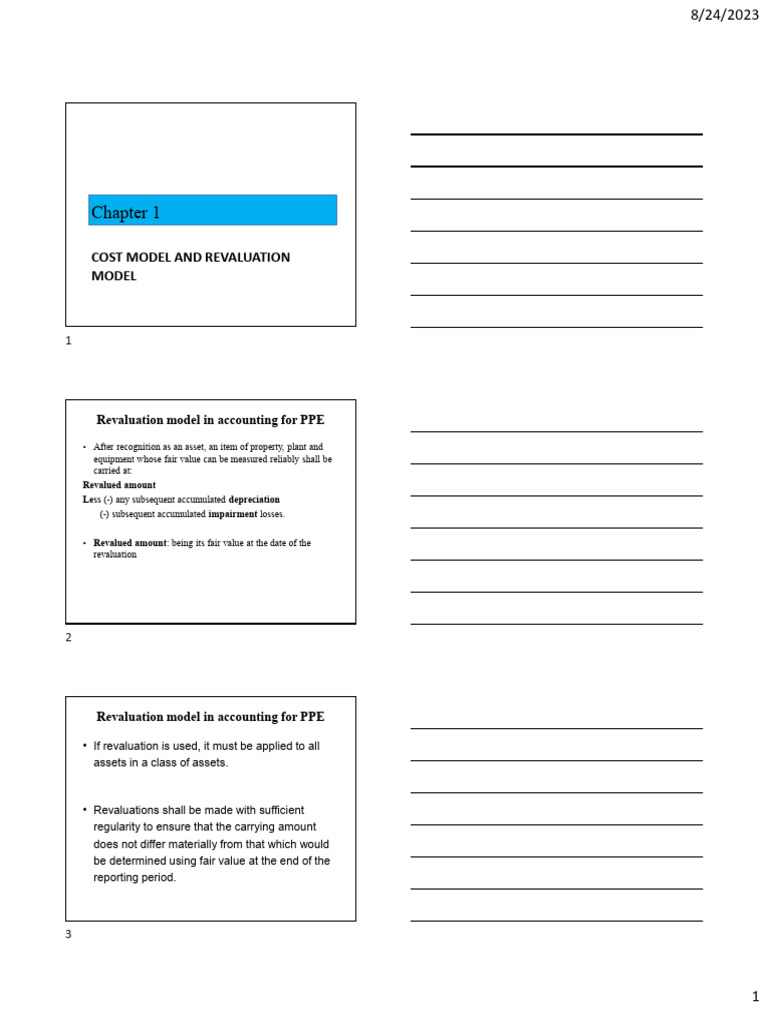 Microsoft PowerPoint - PPE - Cost Model and Revaluation Model | PDF ...
