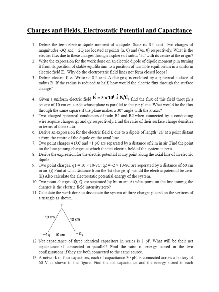 Capacitor Networks and Electric Potential | PDF | Capacitor | Capacitance