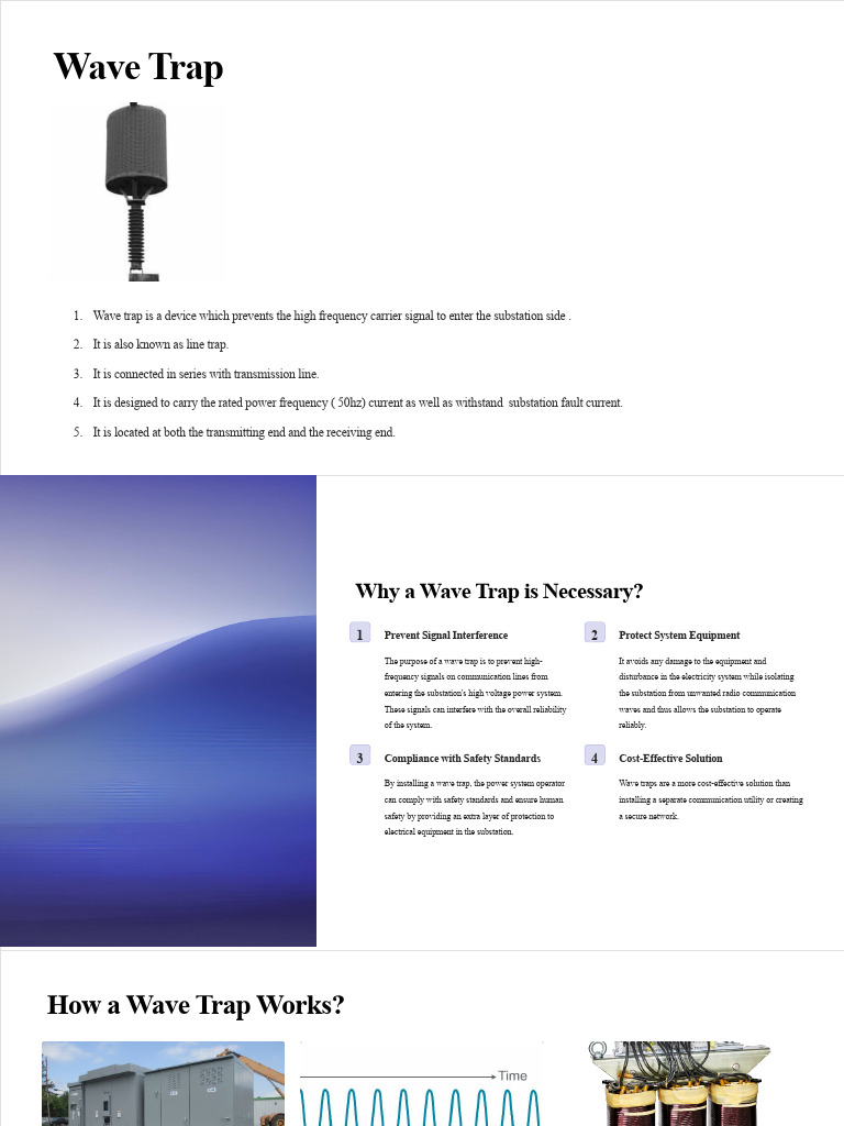 Wave Trap | PDF | Transformer | Electrical Substation