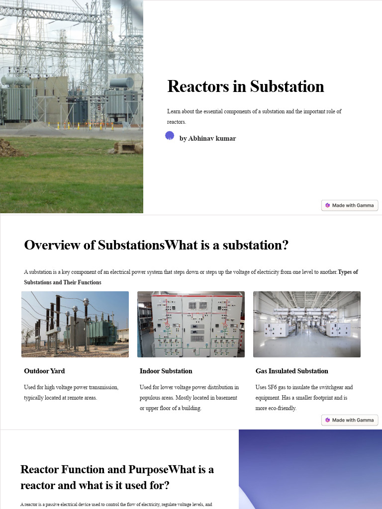 Reactors in Substation | PDF