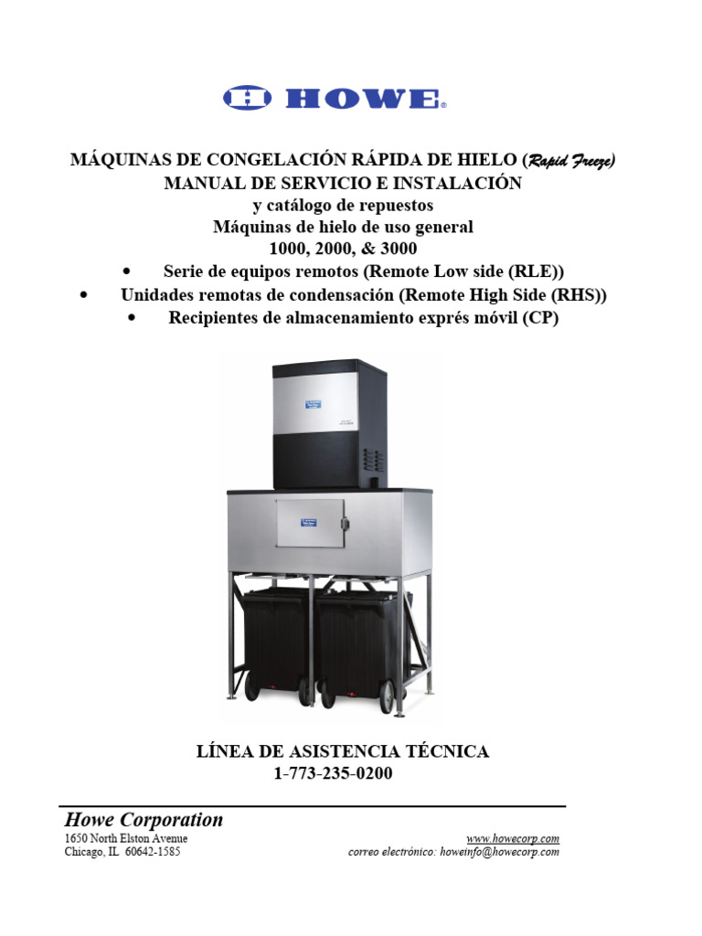 Manual de Máquinas de Hielo Howe | PDF
