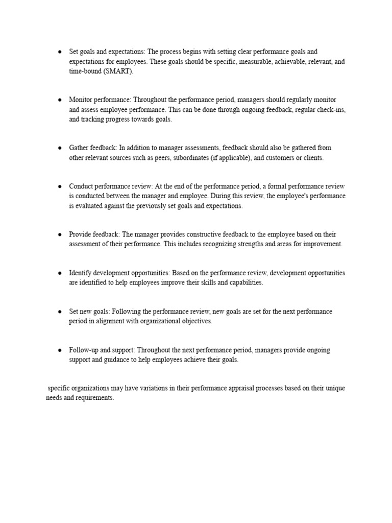 Flowchart of Performance Appraisal | PDF