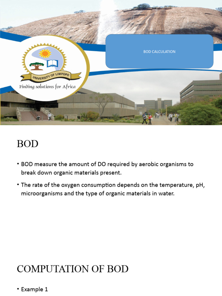 2022 Bod Calculation | PDF | Chemical Engineering | Water
