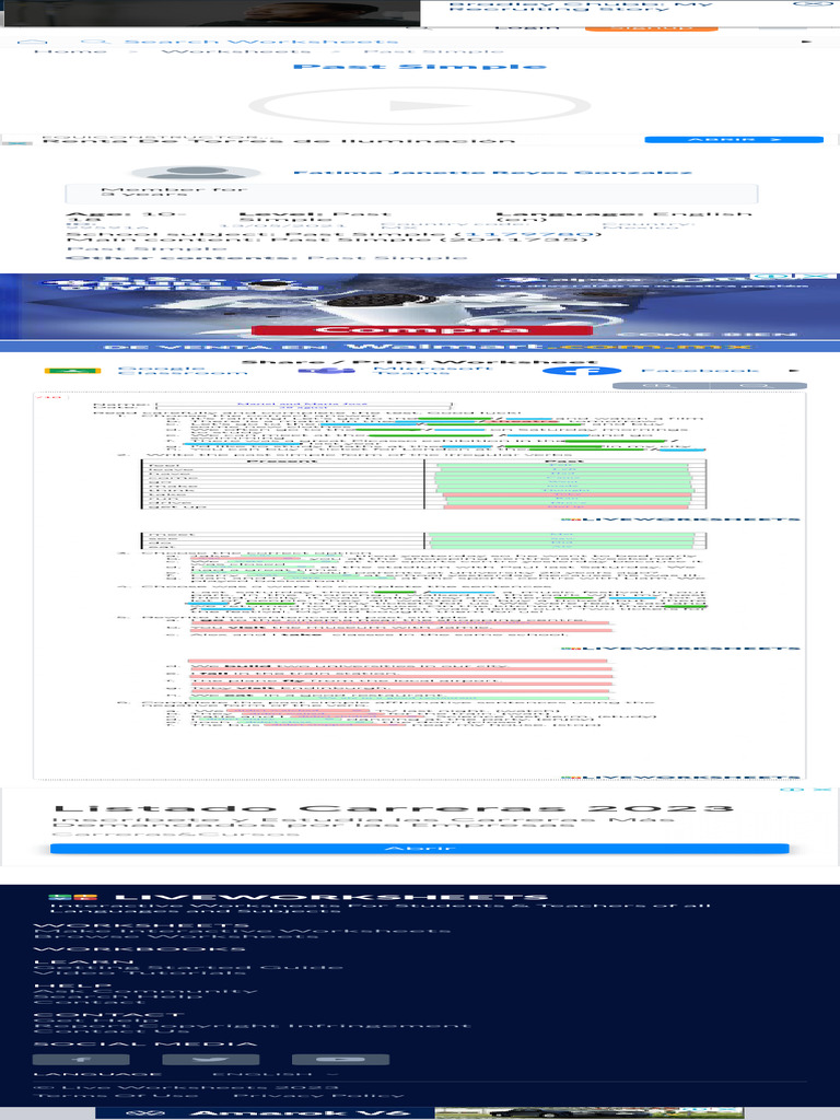 Past Simple Online Exercise For Past Simple Live Worksheets Pdf