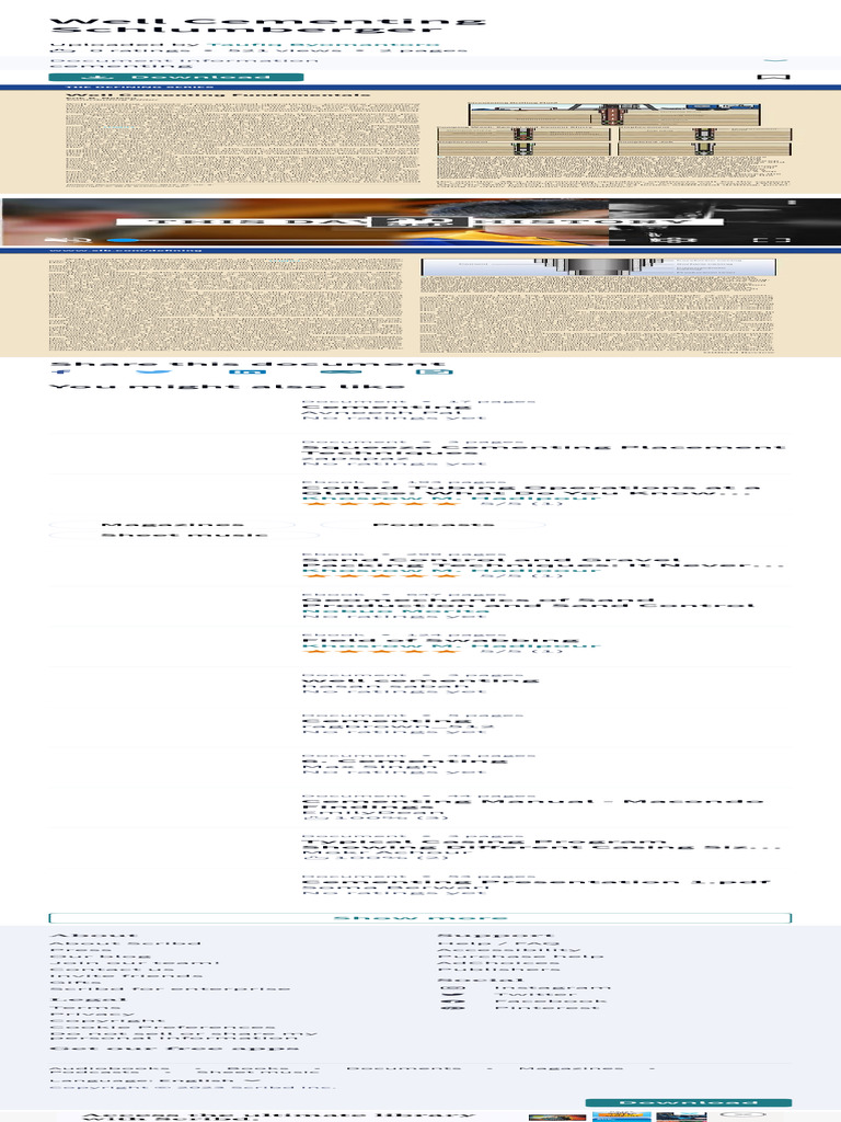 Well Cementing Schlumberger 2 | PDF